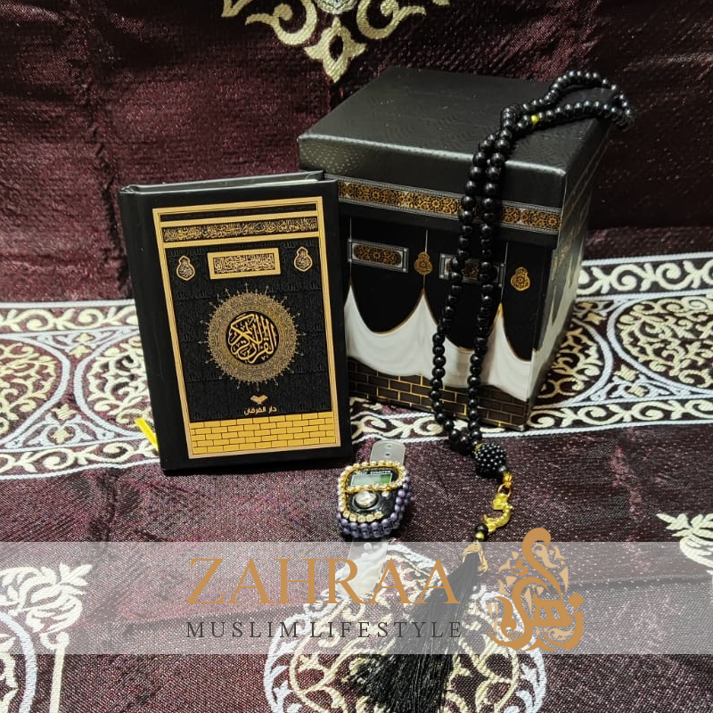 Kaaba Box with Quran, Carpet, Tesbih and Dhikr Counter - ZAHRAA